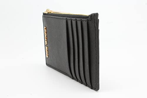 Michael Kors Jet Set Travel Top Zip Card Case Wallet Coin Pouch Black