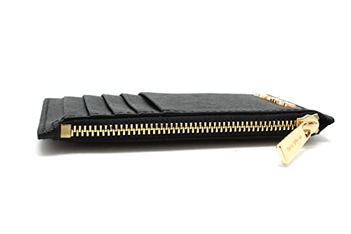 Michael Kors Jet Set Travel Top Zip Card Case Wallet Coin Pouch Black