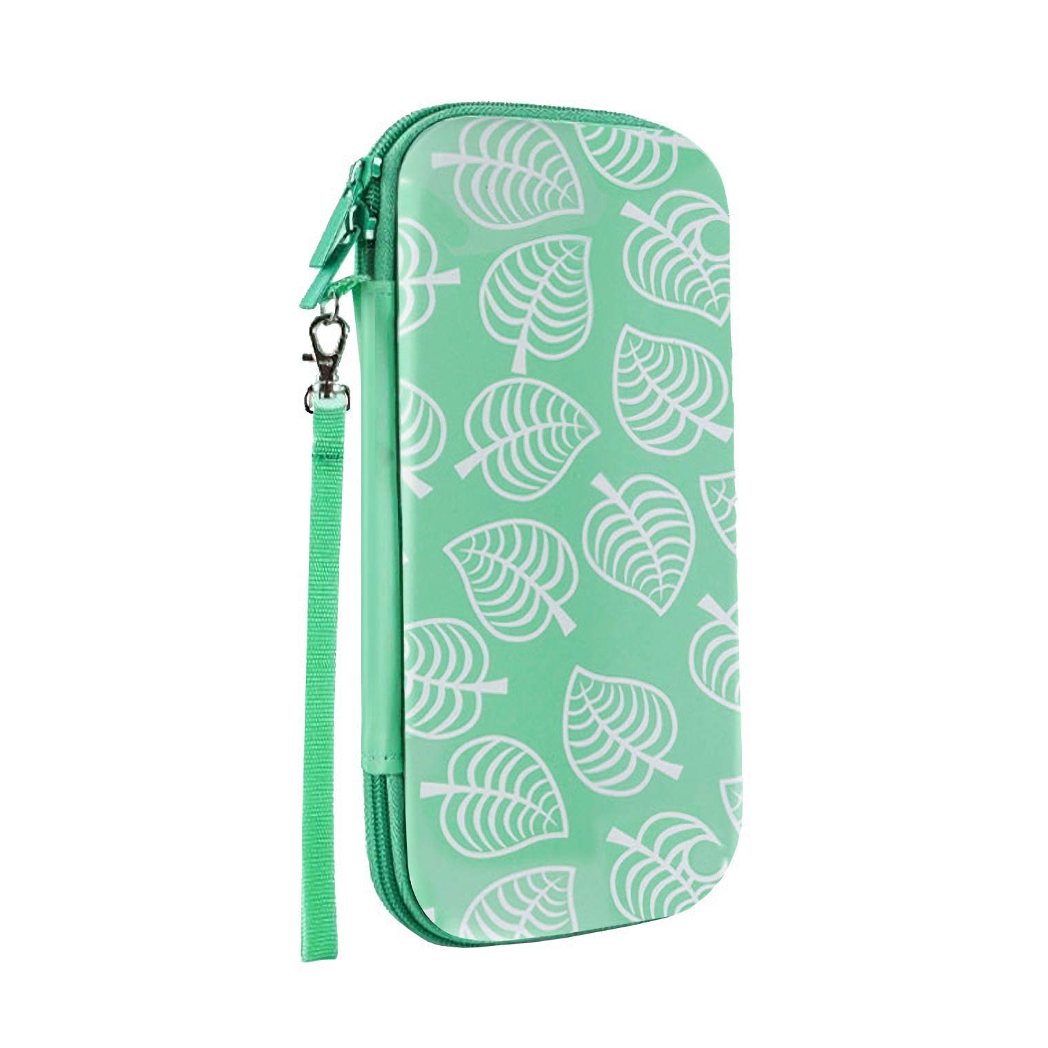 Carry Case for Nintendo Switch Lite ,Travel Case, Animal Crossing ,Accessories Pouch,Green
