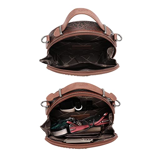 Wrangler Small Purses for Women Western Fringe Purses Crossbody Hanbags Bags Brown WG33-118BR