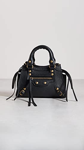Balenciaga Women's Pre-Loved Black Calfskin Neoclassic Min, Black, One Size