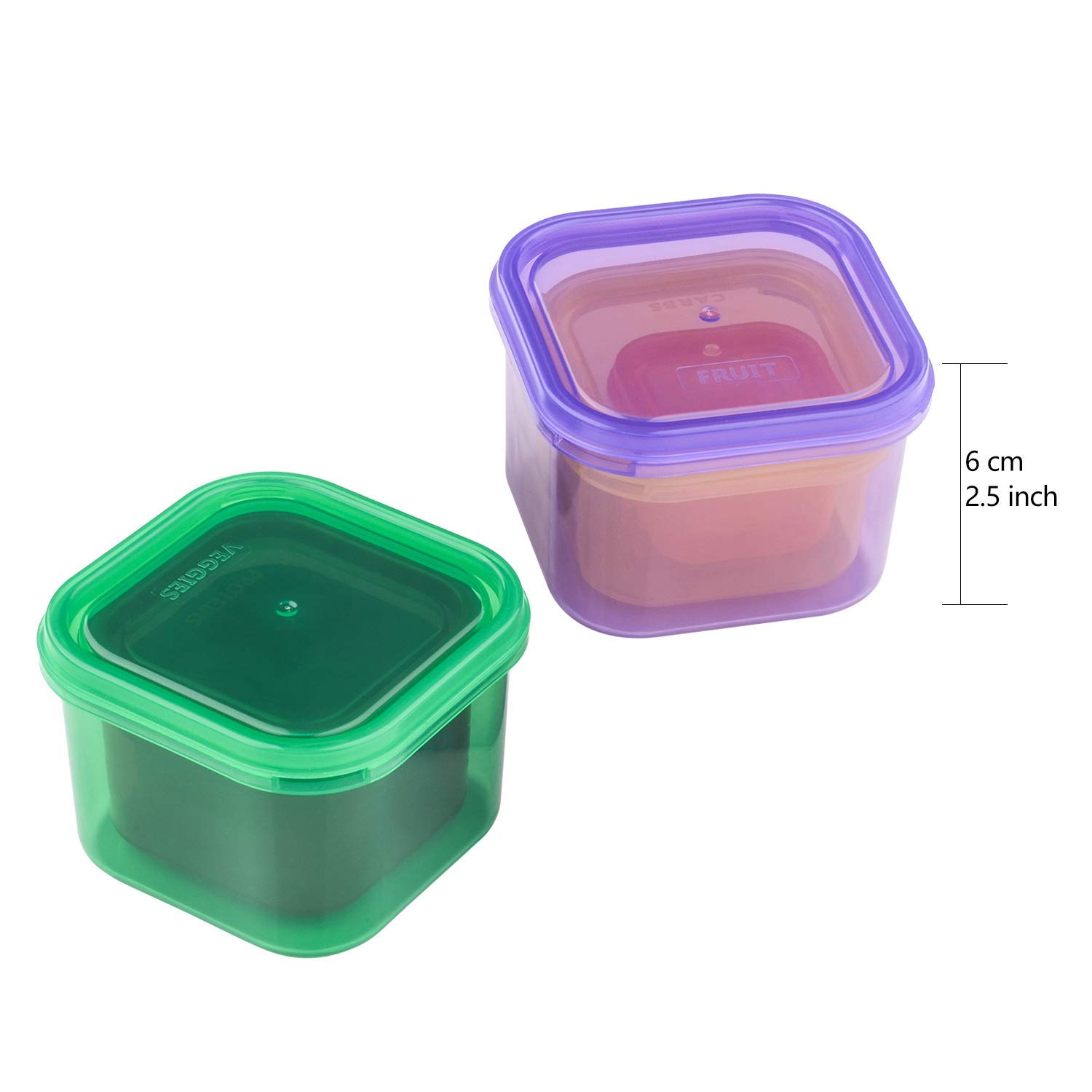 FIXBODY 7PCS Portion Control Containers, Color-Coded Labeled, 21 Day Lose Weight System (Use Guide, 21 Day Tracker and Recipe Ebook Include)