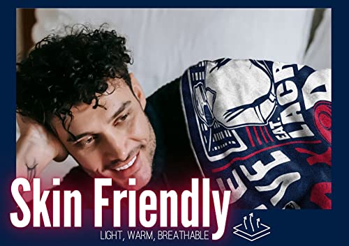 InnoBeta Lacrosse Gifts for Boys Throw, My Goal is to Deny Yours Flannel Blankets for Men 50" x 65"