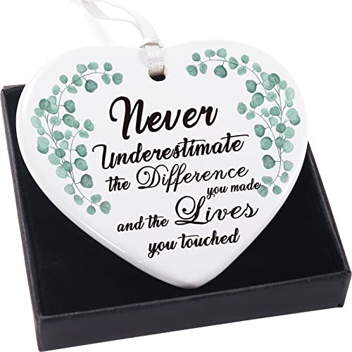 Coworker Gifts for Retirement, Appreciation or Leaving Gifts for Colleagues, Never Underestimate The Difference, Coworker Retired Hanging Decor Sign HP001