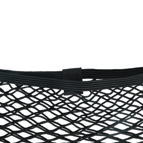 2PCS Small Cargo Net Pocket Storage Mesh Net Elastic Stretchable Automotive Cargo Nets Storage Pouch with 8 Mounting Screws and Hooks for Truck Car SUV RV Boats (17.7 x 9.8 Inches)