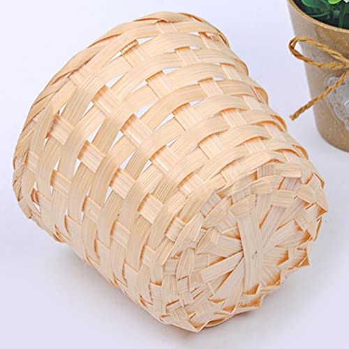STOBOK Wedding Favors 6Pcs Mini Woven Basket, Small Wicker Baskets Miniature Flower Basket Rattan Storage Baskets Container for Party Favors Crafts Decor Small Woven Basket