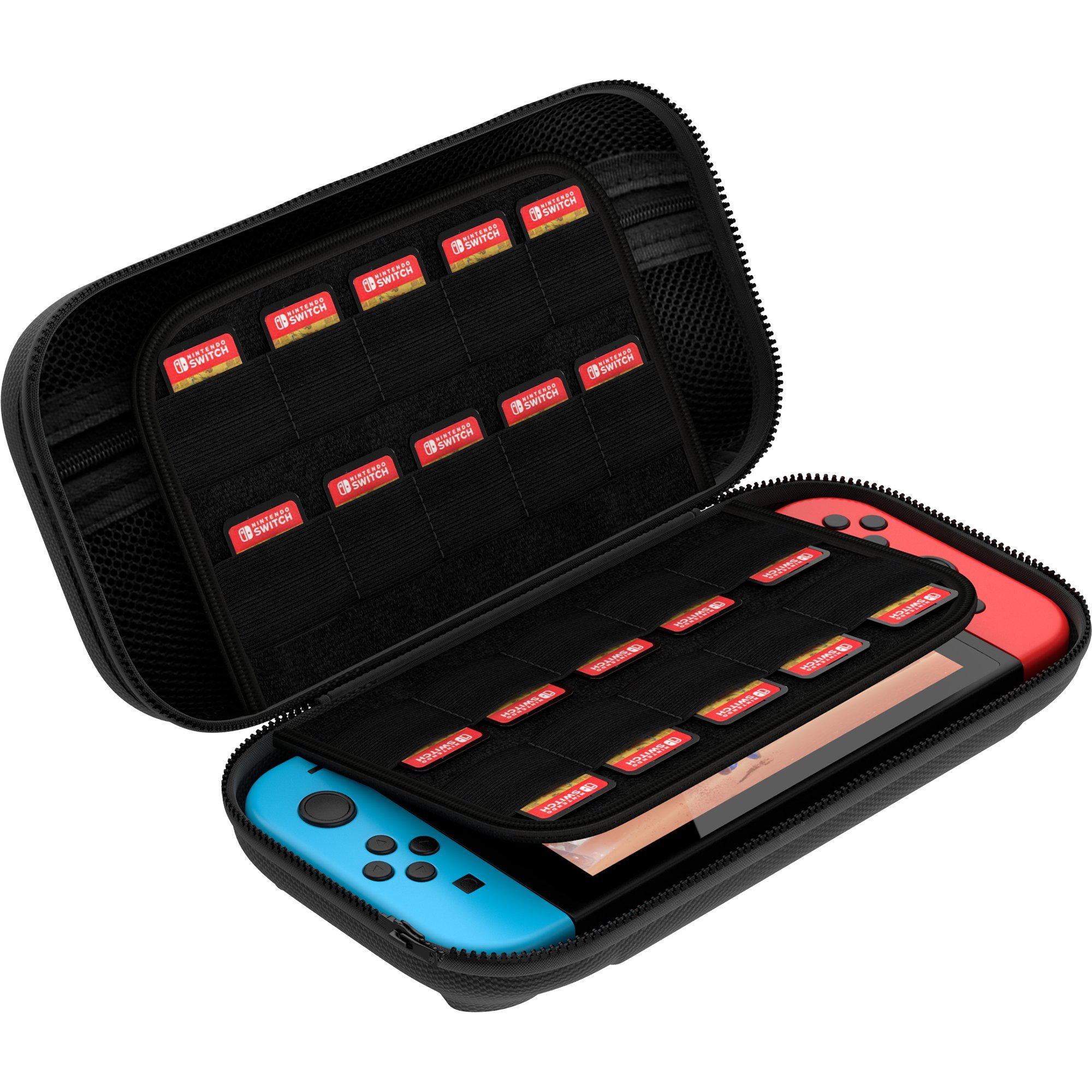 Ortz Carry Case for Nintendo Switch [Stores 29 Games] Premium Quality Protective Portable Hard Carry Case Pouch for Nintendo Switch Console Accessories - Best Game Travel Case Black [nintendo_switch]