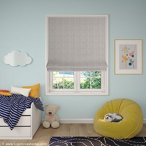 Linen Roman Shade, Fabric Corrie, Roman shade with cordless mechanism, custom made roman shade, relaxed shade, window treatment