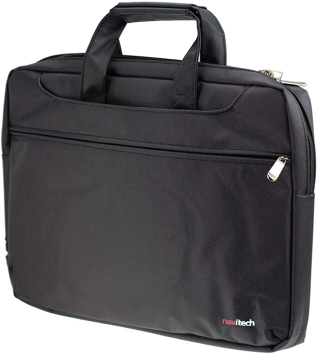 Navitech Black Sleek Premium Water Resistant Laptop Bag - Compatible With HP Spectre x360 15-eb0001na 15.6" Laptop