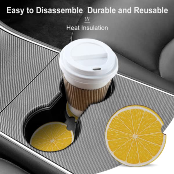 Custom Car Coasters for Cup Holder Personalized Add Your Design Photo Logo Text Cork Base Car Coasters for Drink Decorative Cup Coasters for Car (2PCS)