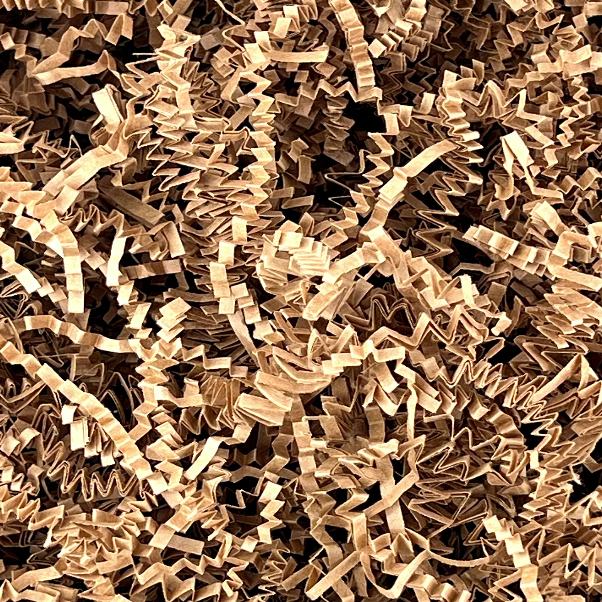 Mighty Gadget 1 LB Kraft Crinkle Cut Paper Shred Filler for Gift Wrapping & Basket Filling
