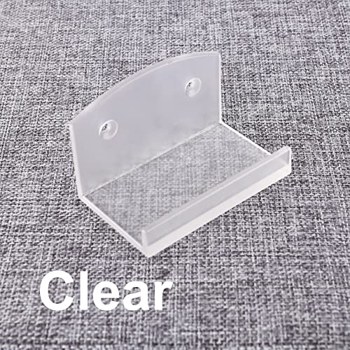 6 Vinyl Record Holder, Strong Hold Album Record Wall Mount, Minimalist Vinyl Album Display Shelf for Wall Collection in Home Office - Clear