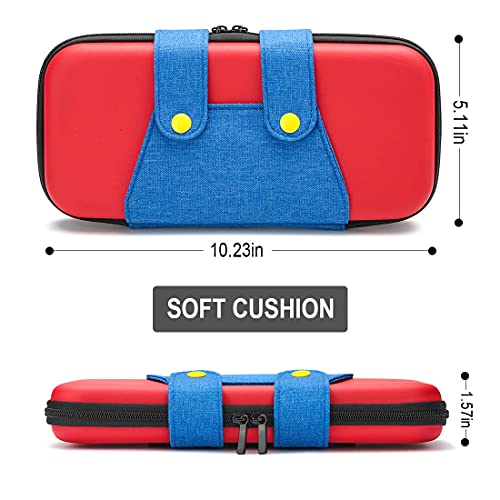 Personalized for Nintendo Switch Lite Case Add Name, Custom Switch Lite Carrying Case for Nintendo Protective Hard Portable Travel Carry Case (Red)