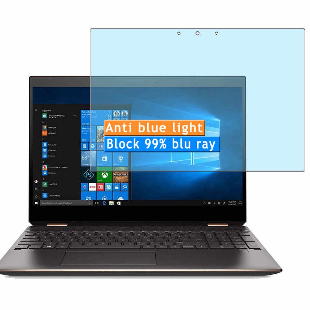 Vaxson 2-Pack Anti Blue Light Screen Protector, compatible with HP Spectre x360 15-DF000 15-DF 15.6" Laptop TPU Film Protectors Sticker [ Not Tempered Glass ]