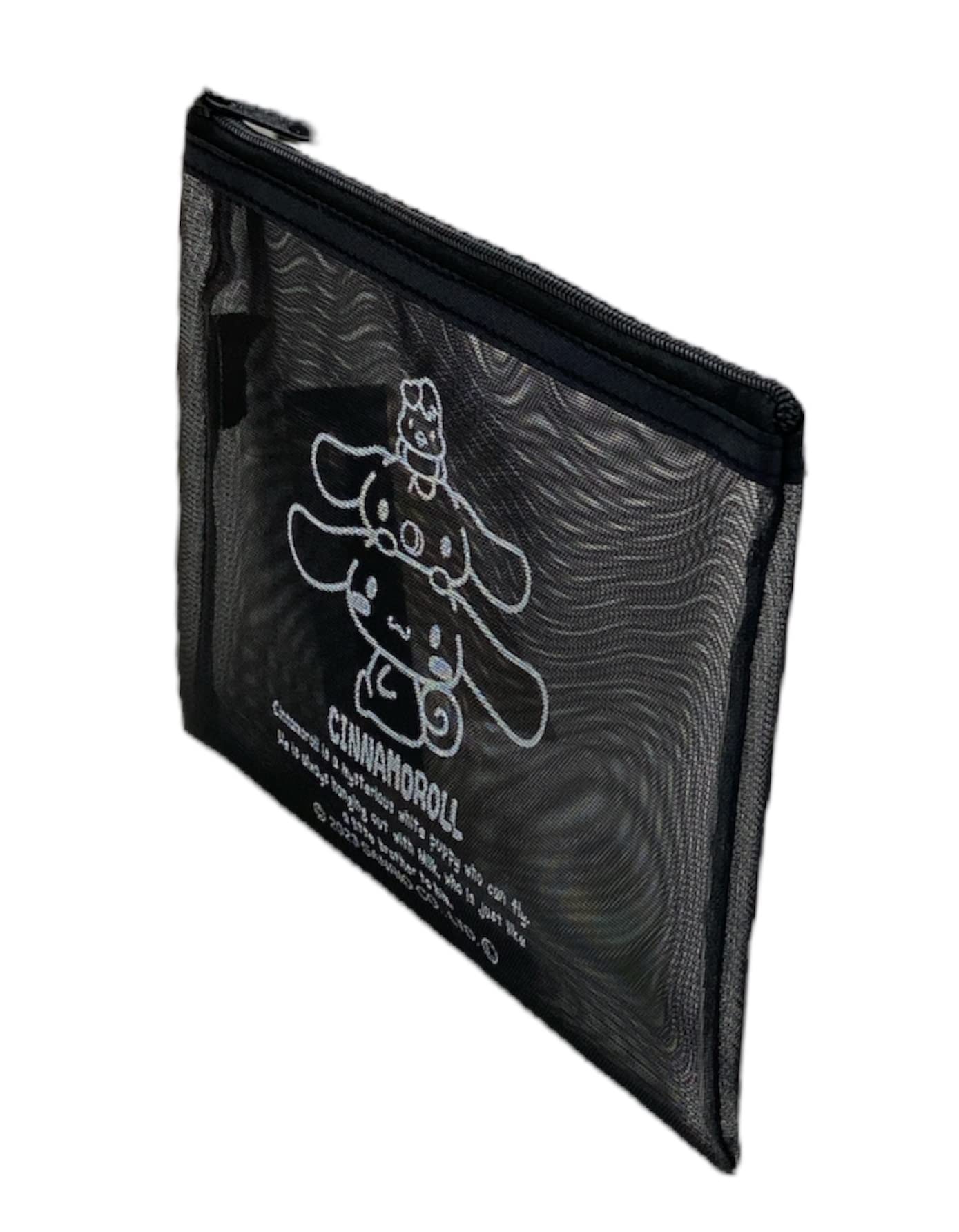 FRIEND Sanrio Cinnamoroll Accessories Cosmetic Mesh Nylon Polyester Pouch Zipper Case Bag 7.1 in (W) × 5.1 in (H) × 0.4 in (D)