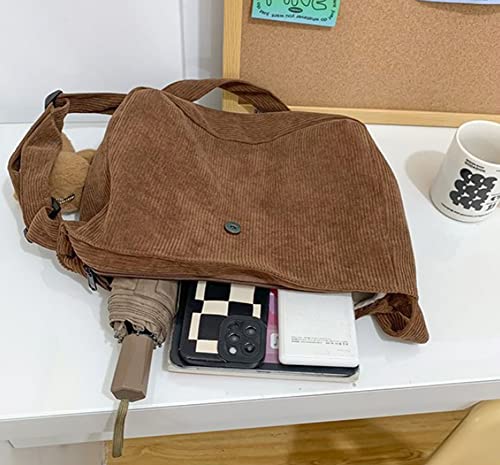Corduroy Hobo Bag Women Large Satchel Bag Shoulder Bag Stylish Crossbody Bag College Bag Tote Handbag Cute Hobo Bag 2022