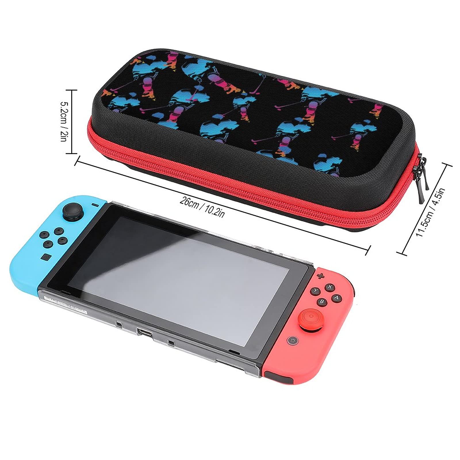Hockey Carrying Storage Cases for Nintendo Switch Protective Portable Hard Shell Pouch Carrying Travel Game Bag