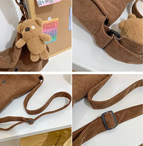 Corduroy Hobo Bag Women Large Satchel Bag Shoulder Bag Stylish Crossbody Bag College Bag Tote Handbag Cute Hobo Bag 2022