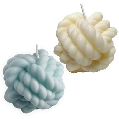 Vanilla Scented Bubble Candles Big Knot Ball Candle, Home Decor Cool Shaped Aesthetic Candles, Soy Wax Unique Candle Modern Candle Trendy Room Shelf Desk Decorations