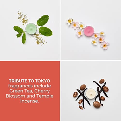 PartyLite 15-Piece Tealight Sampler, Fragranced Tea Light Candles Gift Set, Made in The USA (Tribute to Tokyo)