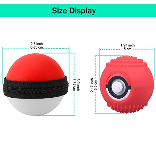 Kourpar Carry Case Cabin for Switch Pokeball Plus Controller Portable Bag Pocket Box Compatible with Nintendo Poke Ball Protecting Holder Grip Sleeve Enhancing Pokémon Lets Go Pikachu Eevee Gamer