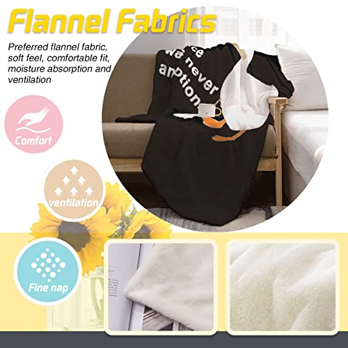 Peace was Never an Option Goose Super Soft Flannel Throw Blanket 50"x40" Lightweight Shaggy Air Conditioner Blanket Cooling Summer Blanket Towel Blanket for Couch