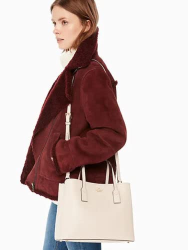 Designer Kate New York Women's Hadley Road Small Dina Top Handle Handbag Tote in Tusk Light Cream light Beige
