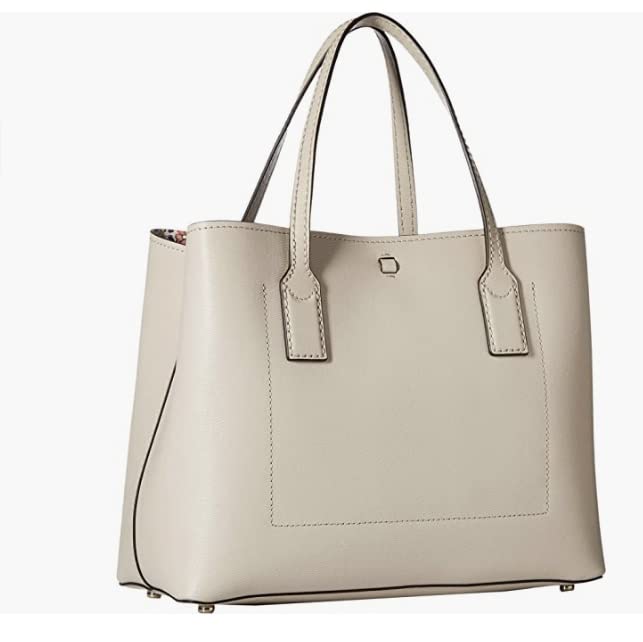 Designer Kate New York Women's Hadley Road Small Dina Top Handle Handbag Tote in Tusk Light Cream light Beige