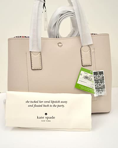 Designer Kate New York Women's Hadley Road Small Dina Top Handle Handbag Tote in Tusk Light Cream light Beige