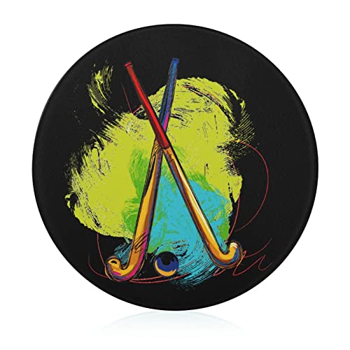 Field Hockey Cutting Board Tempered Glass Chopping Board for Kitchen Hotel