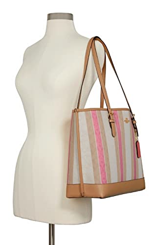 Coach Mollie Tote In Signature Jacquard With Stripes