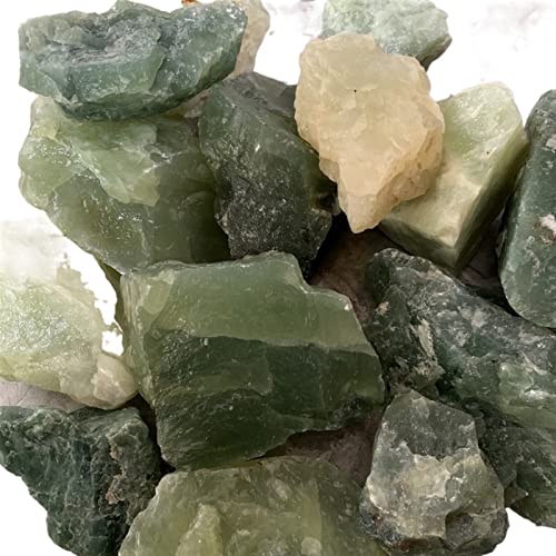 Home Collections 50/100g Xiuyan Jade Serpentine Jade One of The Four Famous Jade in China Rough Bits and Pieces Fish Tank Decoration Gravel (Color : 100g, Size : Random Size)