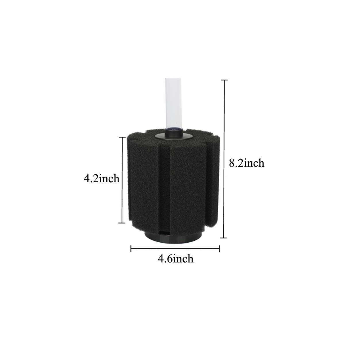 ALEGI 4pcs Large Aquarium Sponge Filter with Suction Cups, Check Valves for Breeding Fry Betta Shrimp Fish Tank (X-Large for 40-80 Gal 4 Pcs)