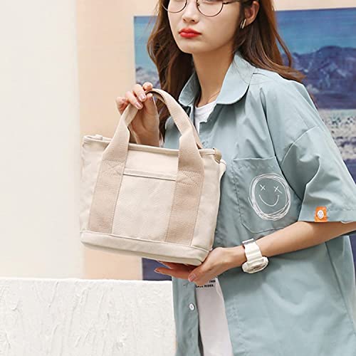 BMESSE Large Capacity Multi-Pocket Handbag Canvas Tote Purses Crossbody Bag for Women Japanese Handmade Tote Crossbody Bag (kaqi)