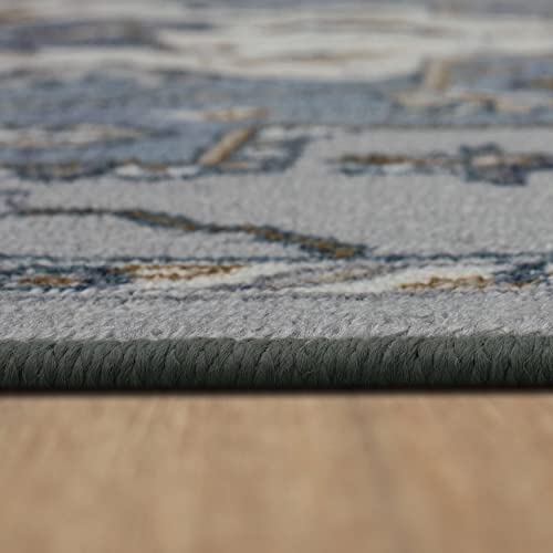Mohawk Home Manne Medallion Denim Blue 1' 8" x 2' 10" Area Rug