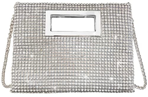 Halemet Rhinestone Crossbody Bags for Women Elegant Evening Bag Satchel Crossbody Bag Purses for Wedding Party 2023