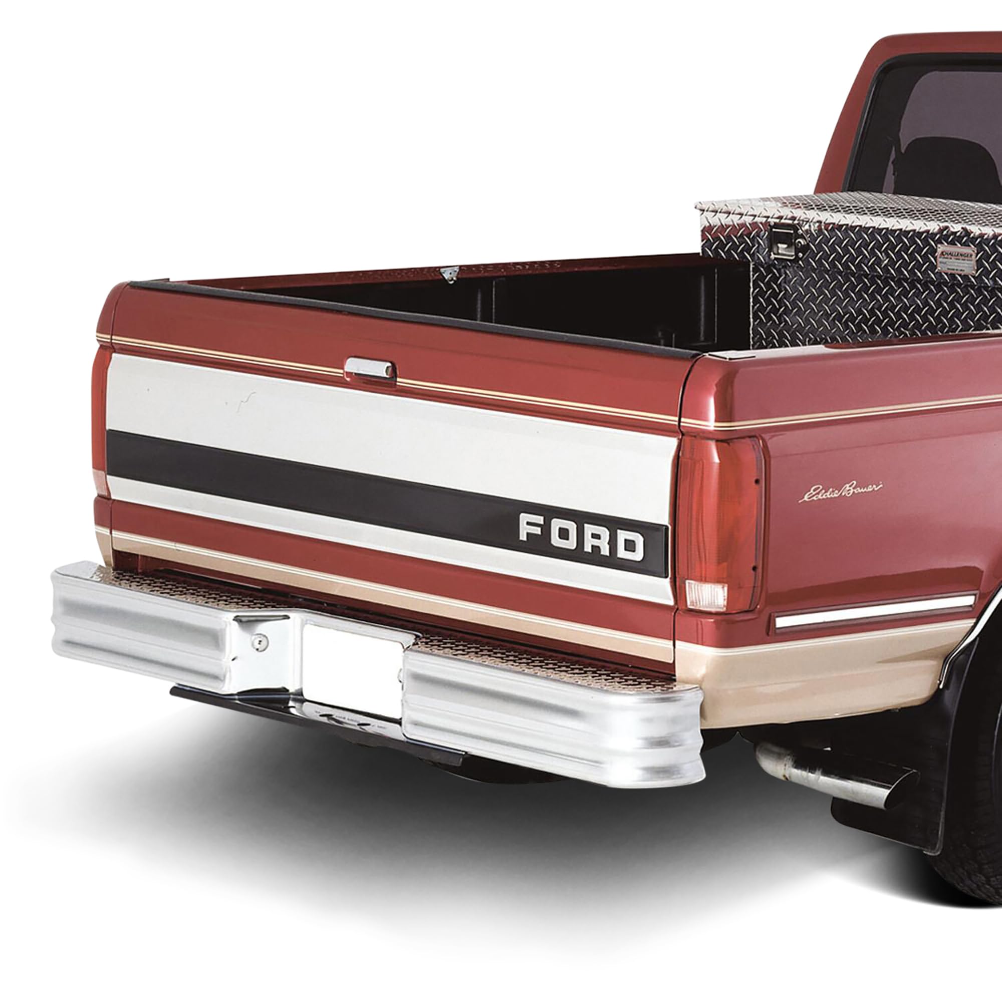 Fey 21000 DiamondStep Universal Chrome Replacement Rear Bumper (Requires Fey vehicle specific mounting kit sold separately)