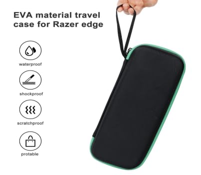 ZHUOVERCI Carry Case for Razer Edge 5G/Wi-Fi, Protective Hard Portable Travel Carrying Case Shell Pouch with Pockets for Accessories and Games for Razer Edge 6.8'' 2022, Black