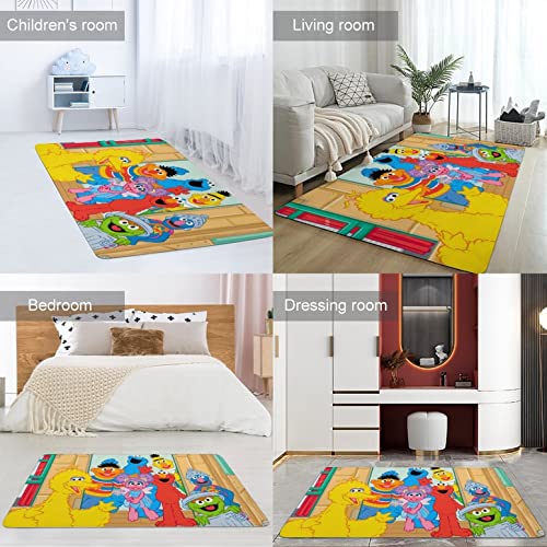 Cartoon ππ.πππ¦π π.ππ«πππ Area Rug, ππ.ππ¨ Pattern Theme Kids Bedroom Carpet, Non-Slip Washable Mat for Room Nursery Dorm Living Room Home Decor 60 * 39in