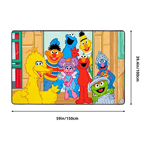 Cartoon ππ.πππ¦π π.ππ«πππ Area Rug, ππ.ππ¨ Pattern Theme Kids Bedroom Carpet, Non-Slip Washable Mat for Room Nursery Dorm Living Room Home Decor 60 * 39in