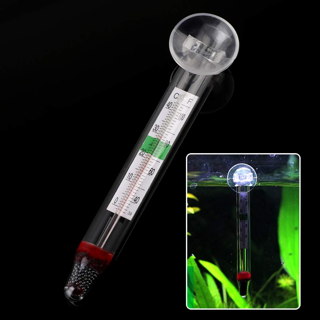 10-Pack Aquarium Floating Thermometer Accurate Fish for Tank Thermometers with Suction Cup 0-40℃ 40-100℉ Temperature Aquarium Fish Tank Digital Scale Stick On Thermostat Thermometer Strip Display