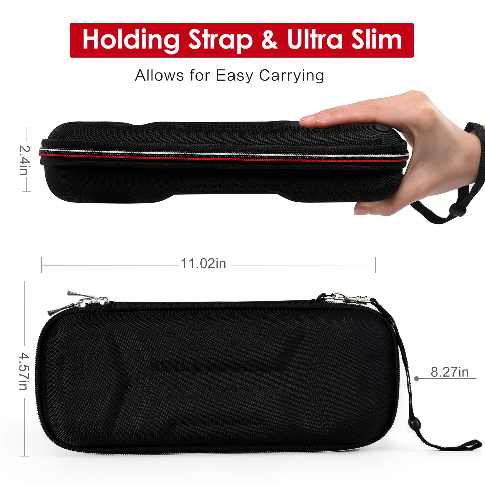ivoler Carrying Case for RAZER EDGE Wi-Fi/5G/FOUNDERS EDITION, GAMING HANDHELD 6.8''2022 Portable Hard Shell Pouch Carrying Travel Game Bag for RAZER EDGE Accessories Holds 4 Game Cartridge (Black)