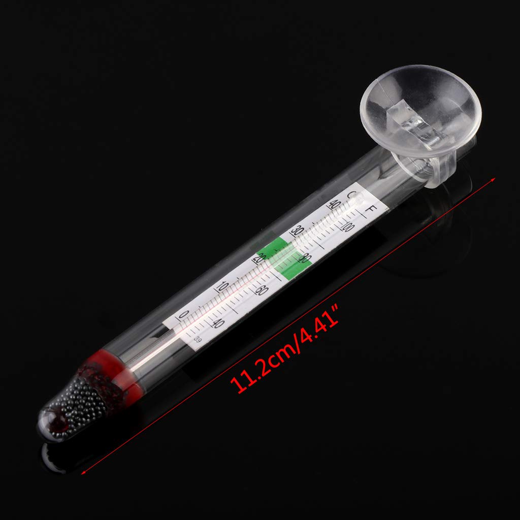 10-Pack Aquarium Floating Thermometer Accurate Fish for Tank Thermometers with Suction Cup 0-40℃ 40-100℉ Temperature Aquarium Fish Tank Digital Scale Stick On Thermostat Thermometer Strip Display