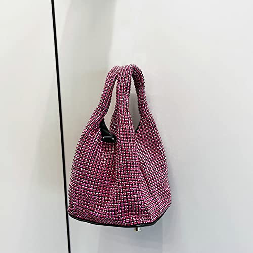 Women Rhinestones Tote Bag Crystal Hobo Bag Bling Bling Evening Handbag Stylish Shiny Clutch Purse Wedding Party