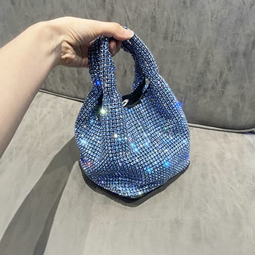 Women Rhinestones Tote Bag Crystal Hobo Bag Bling Bling Evening Handbag Stylish Shiny Clutch Purse Wedding Party