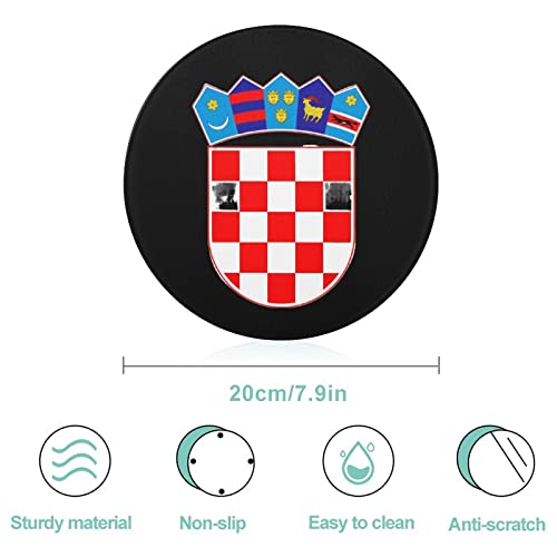 Croatia National Emblem Cutting Board Tempered Glass Chopping Board for Kitchen Hotel