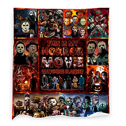 Horror Blanket Ultra Soft Flannel Halloween Throw Blanket Warm Lightweight Blanket for Couch Sofa Kids Adult 50"x40"