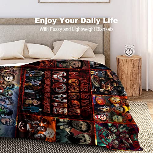 Horror Blanket Ultra Soft Flannel Halloween Throw Blanket Warm Lightweight Blanket for Couch Sofa Kids Adult 50"x40"