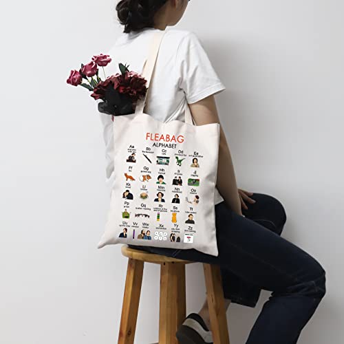 MNIGIU Fleabag TV Show Inspired Gift Fleabag Tote Bag Fleabag Merchandise Fleabag Fans Gift (Shopping bag)