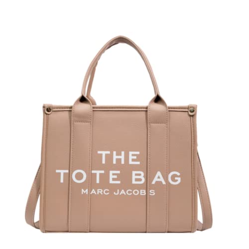 The Tote Bag for Women, Large Capacity Single Shoulder Crossbody Bag, PU Leather Tote Bag, Work Bag, School, Travel (khaki,10.6x9x4.3)